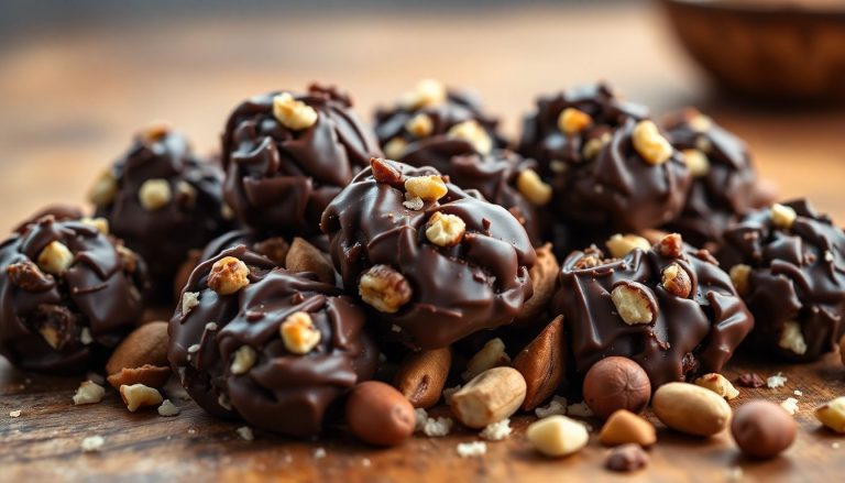 Rochers au chocolat avec riz soufflé, noisettes et noix : la recette ...